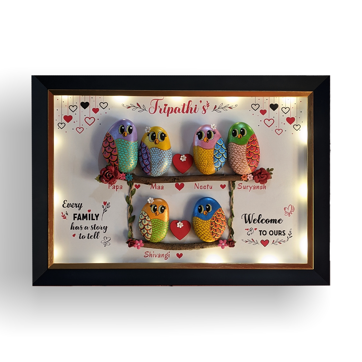 Our Family Story Pebble Art – Batoony Rocks